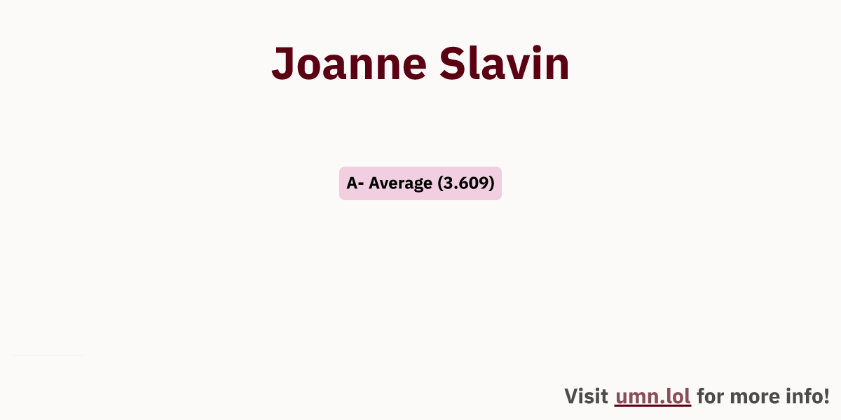 Joanne Slavin | GopherGrades